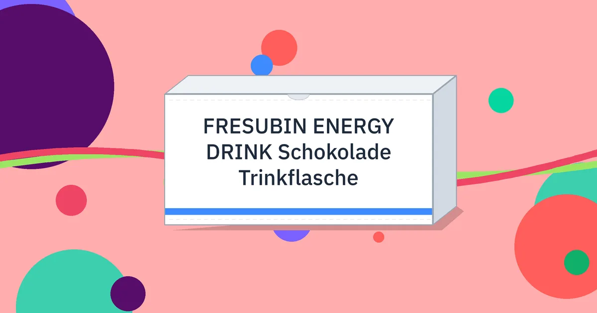Symbolbild: Packung mit der Aufschrift FRESUBIN ENERGY DRINK Schokolade Trinkflasche (PZN 09730243) – Verfügbarkeit und Bezug in Apotheken in Frankfurt am Main