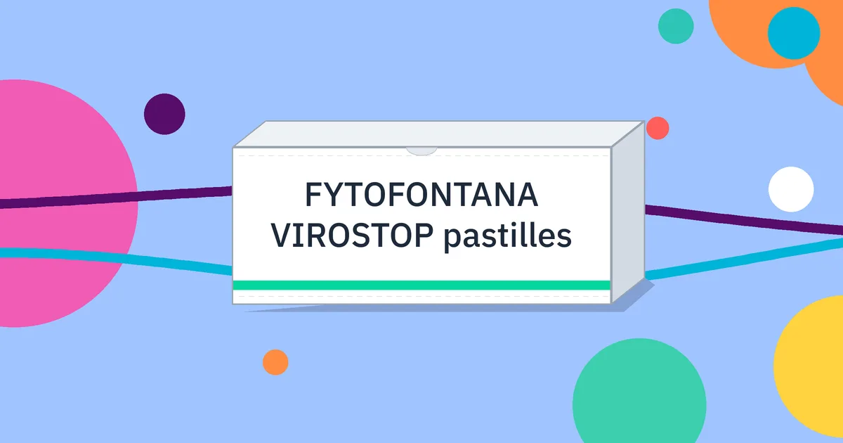 Symbolbild: Packung mit der Aufschrift FYTOFONTANA VIROSTOP pastilles (PZN 18001649) – Verfügbarkeit und Bezug in Apotheken in Frankfurt am Main