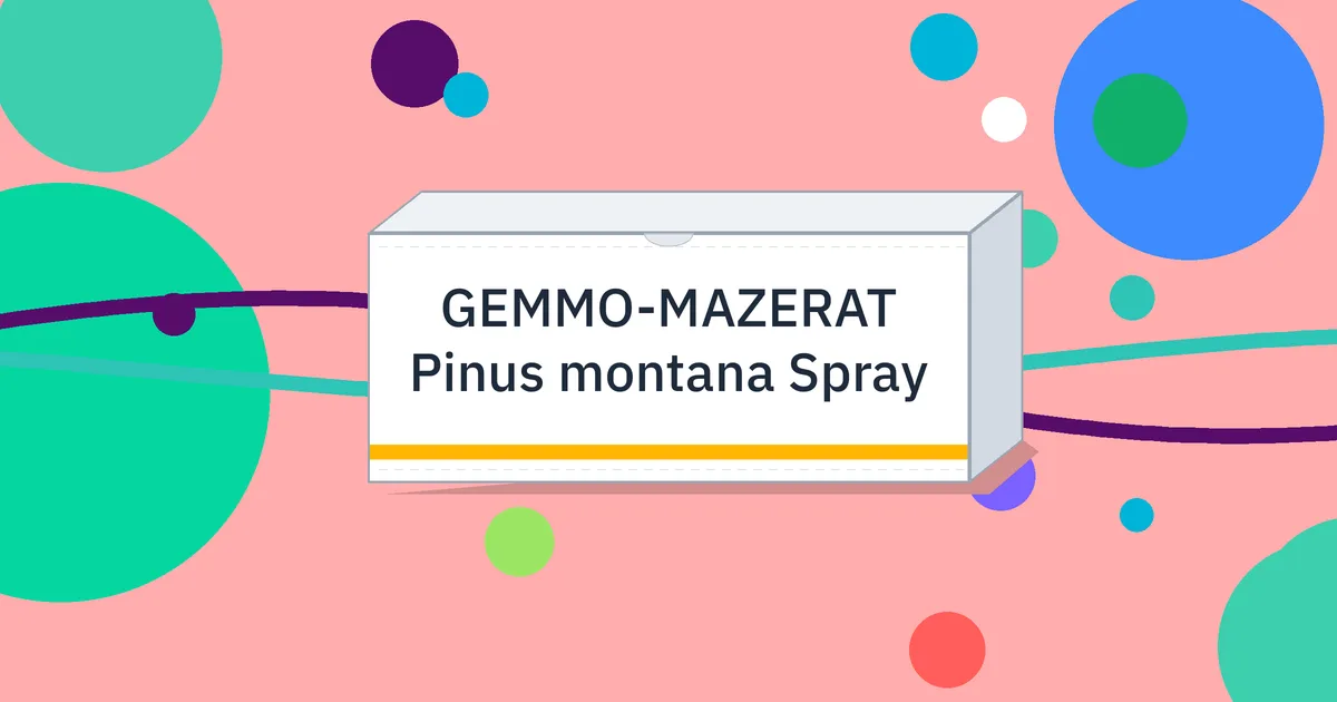 Symbolbild: Packung mit der Aufschrift GEMMO-MAZERAT Pinus montana Spray (PZN 13306203) – Verfügbarkeit und Bezug in Apotheken in Frankfurt am Main