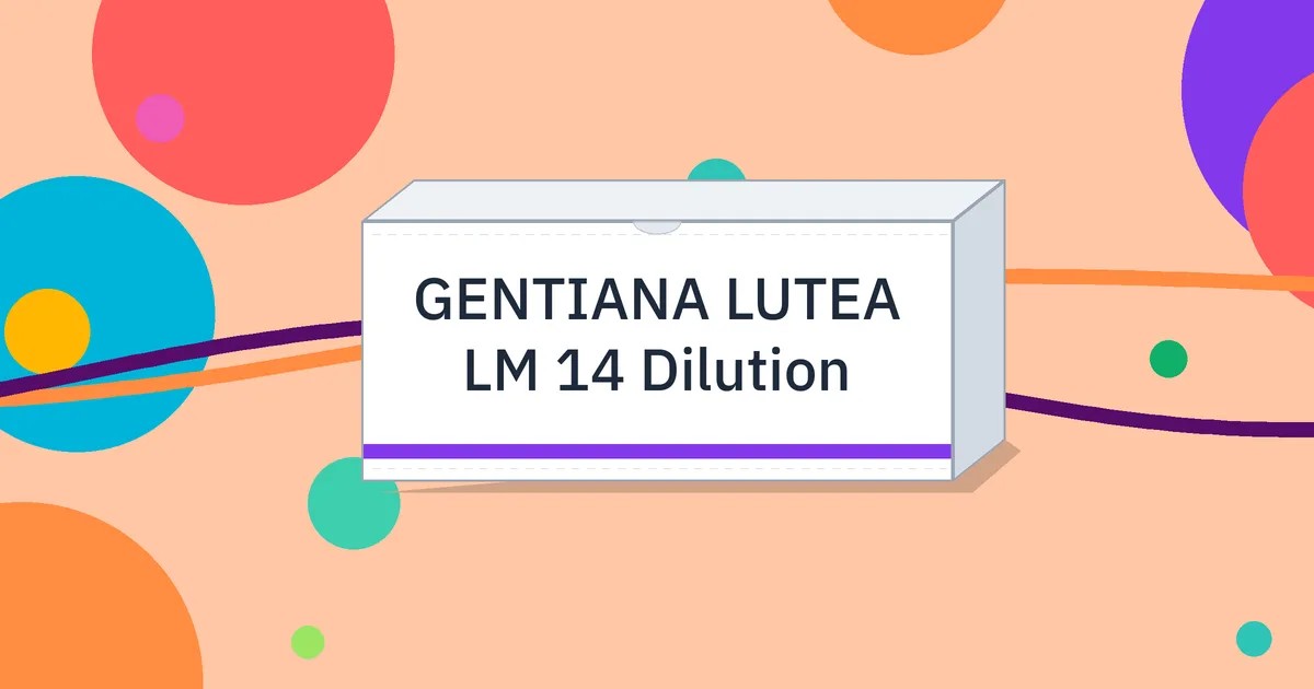 Symbolbild: Packung mit der Aufschrift GENTIANA LUTEA LM 14 Dilution (PZN 12876246) – Verfügbarkeit und Bezug in Apotheken in Frankfurt am Main