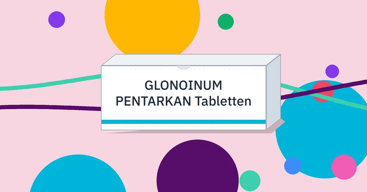 Symbolbild: Packung mit der Aufschrift GLONOINUM PENTARKAN Tabletten (PZN 08534729) – Verfügbarkeit und Bezug in Apotheken in Frankfurt am Main