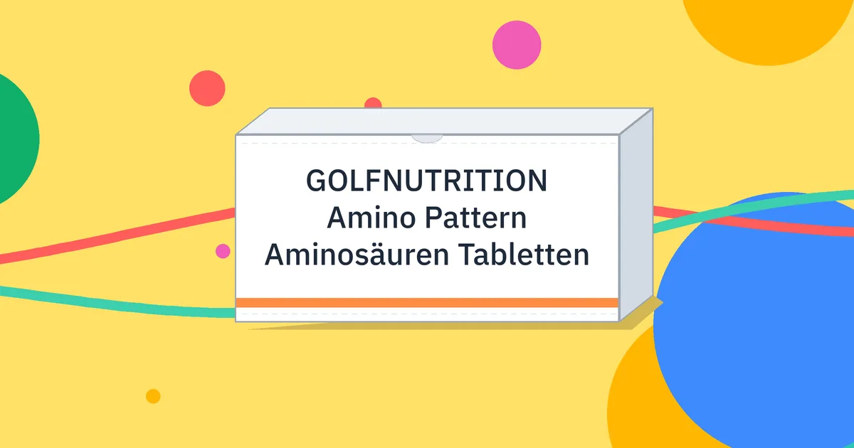 Symbolbild: Packung mit der Aufschrift GOLFNUTRITION Amino Pattern Aminosäuren Tabletten (PZN 15893937) – Verfügbarkeit und Bezug in Apotheken in Frankfurt am Main