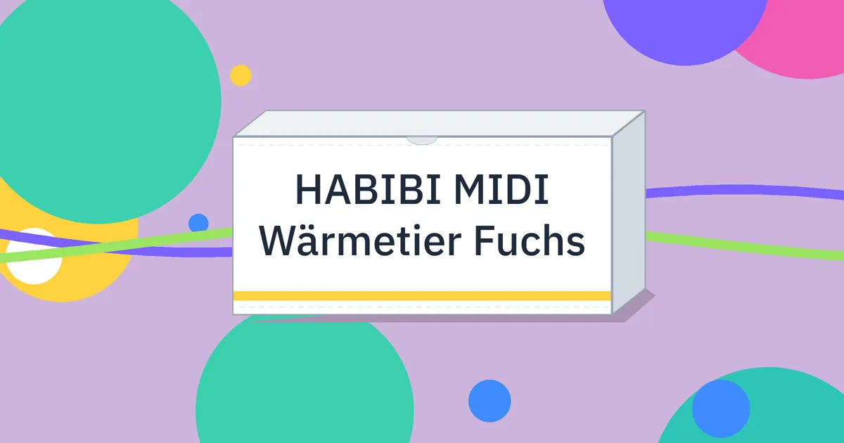 Symbolbild: Packung mit der Aufschrift HABIBI MIDI Wärmetier Fuchs (PZN 15747673) – Verfügbarkeit und Bezug in Apotheken in Frankfurt am Main