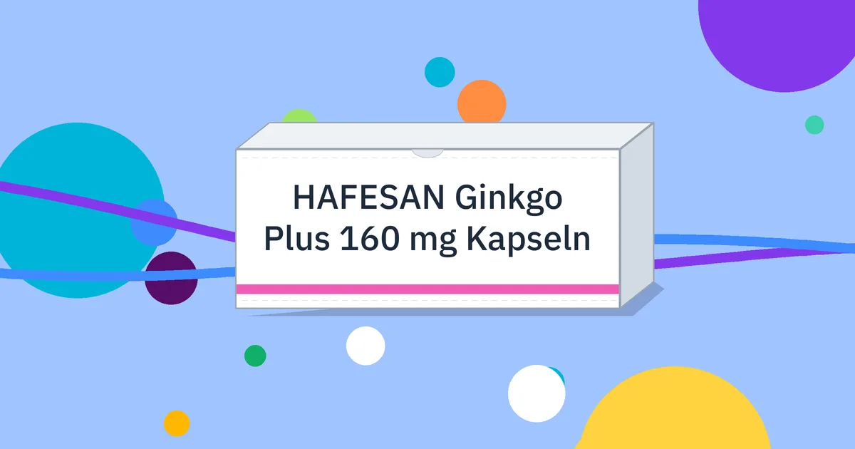 Symbolbild: Packung mit der Aufschrift HAFESAN Ginkgo Plus 160 mg Kapseln (PZN 03240489) – Verfügbarkeit und Bezug in Apotheken in Frankfurt am Main