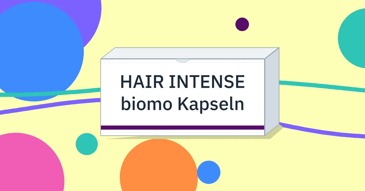 Symbolbild: Packung mit der Aufschrift HAIR INTENSE biomo Kapseln (PZN 18808725) – Verfügbarkeit und Bezug in Apotheken in Frankfurt am Main