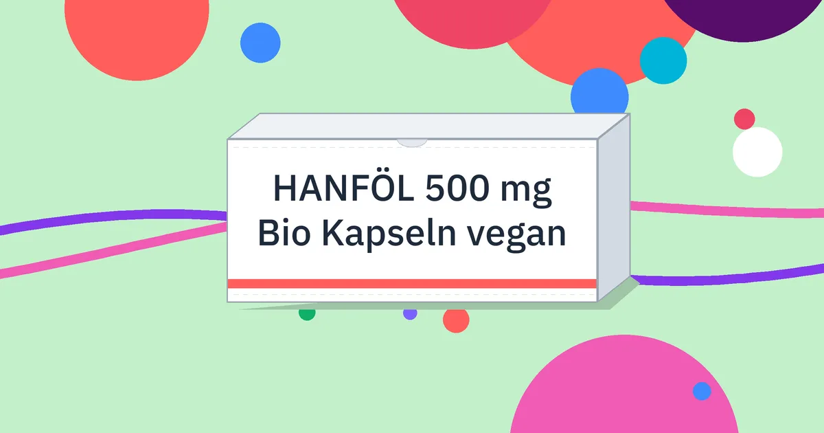Symbolbild: Packung mit der Aufschrift HANFÖL 500 mg Bio Kapseln vegan (PZN 19477578) – Verfügbarkeit und Bezug in Apotheken in Frankfurt am Main