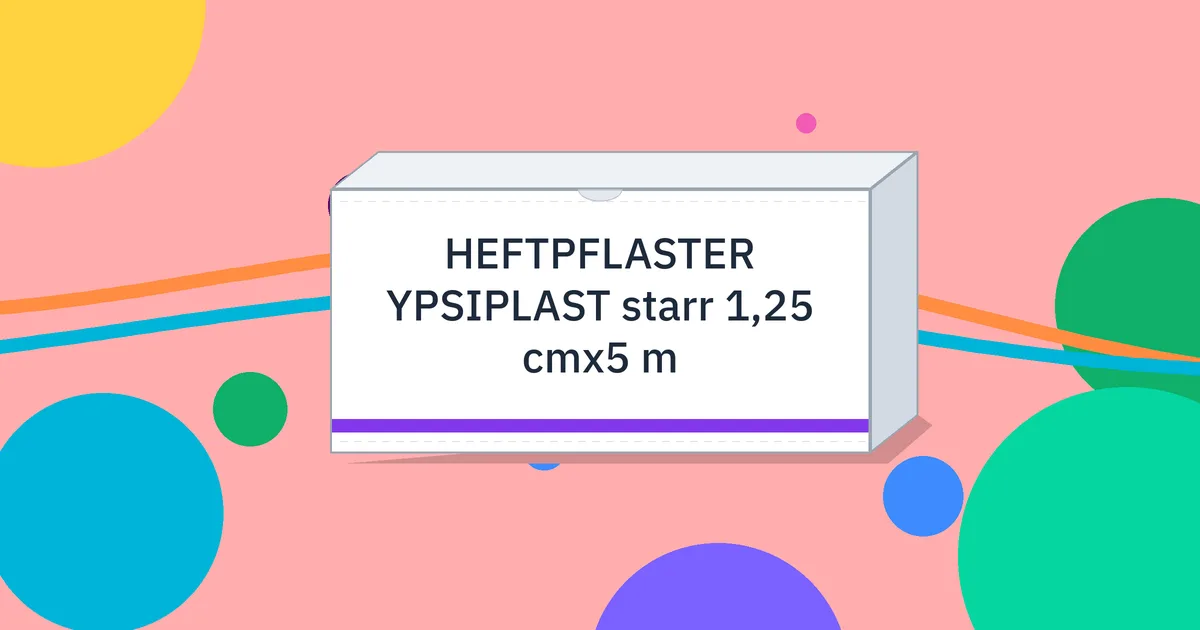 Symbolbild: Packung mit der Aufschrift HEFTPFLASTER YPSIPLAST starr 1,25 cmx5 m (PZN 03270935) – Verfügbarkeit und Bezug in Apotheken in Frankfurt am Main