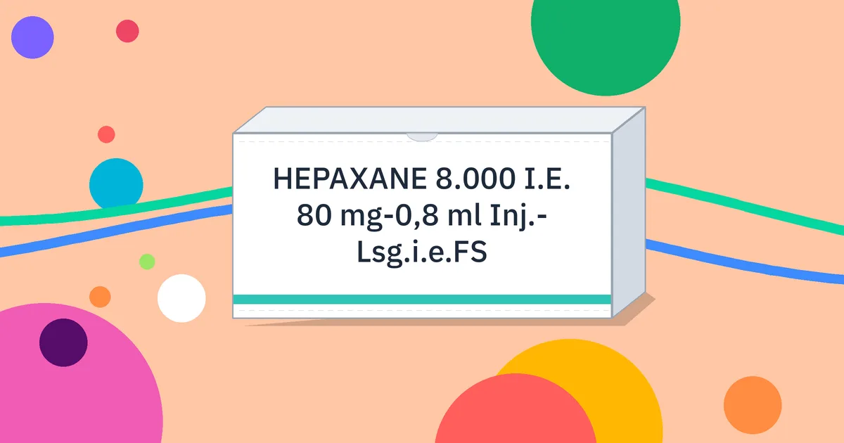Symbolbild: Packung mit der Aufschrift HEPAXANE 8.000 I.E. 80 mg-0,8 ml Inj.-Lsg.i.e.FS (PZN 15638004) – Verfügbarkeit und Bezug in Apotheken in Frankfurt am Main