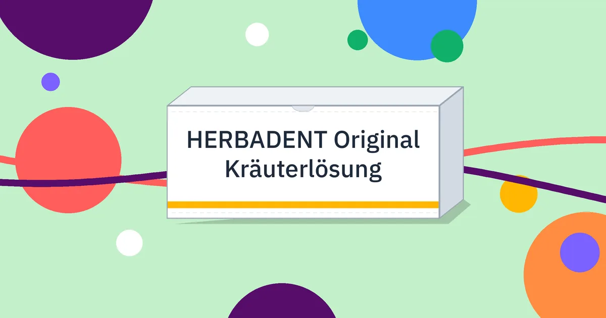 Symbolbild: Packung mit der Aufschrift HERBADENT Original Kräuterlösung (PZN 20256730) – Verfügbarkeit und Bezug in Apotheken in Frankfurt am Main