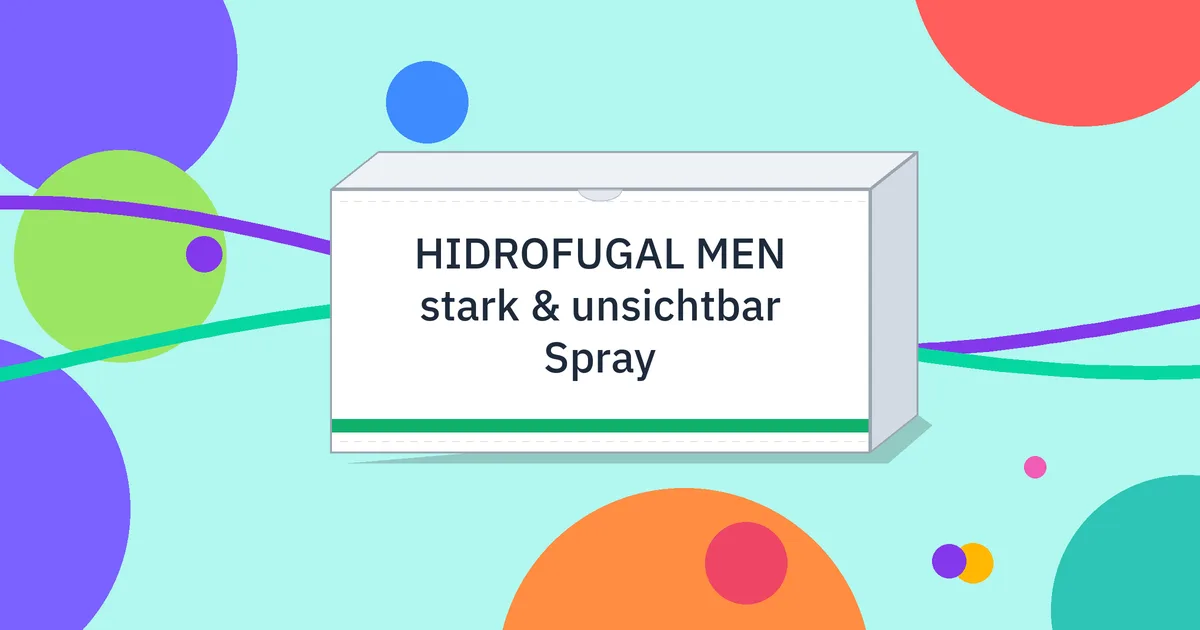 Symbolbild: Packung mit der Aufschrift HIDROFUGAL MEN stark & unsichtbar Spray (PZN 16913369) – Verfügbarkeit und Bezug in Apotheken in Frankfurt am Main