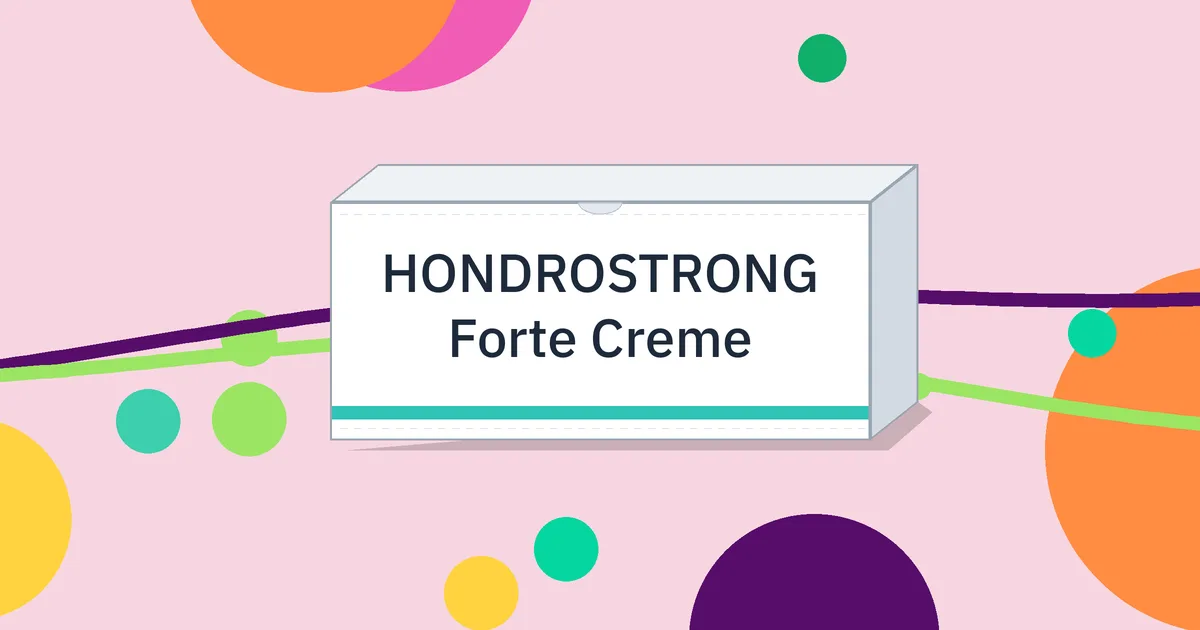Symbolbild: Packung mit der Aufschrift HONDROSTRONG Forte Creme (PZN 18682460) – Verfügbarkeit und Bezug in Apotheken in Frankfurt am Main