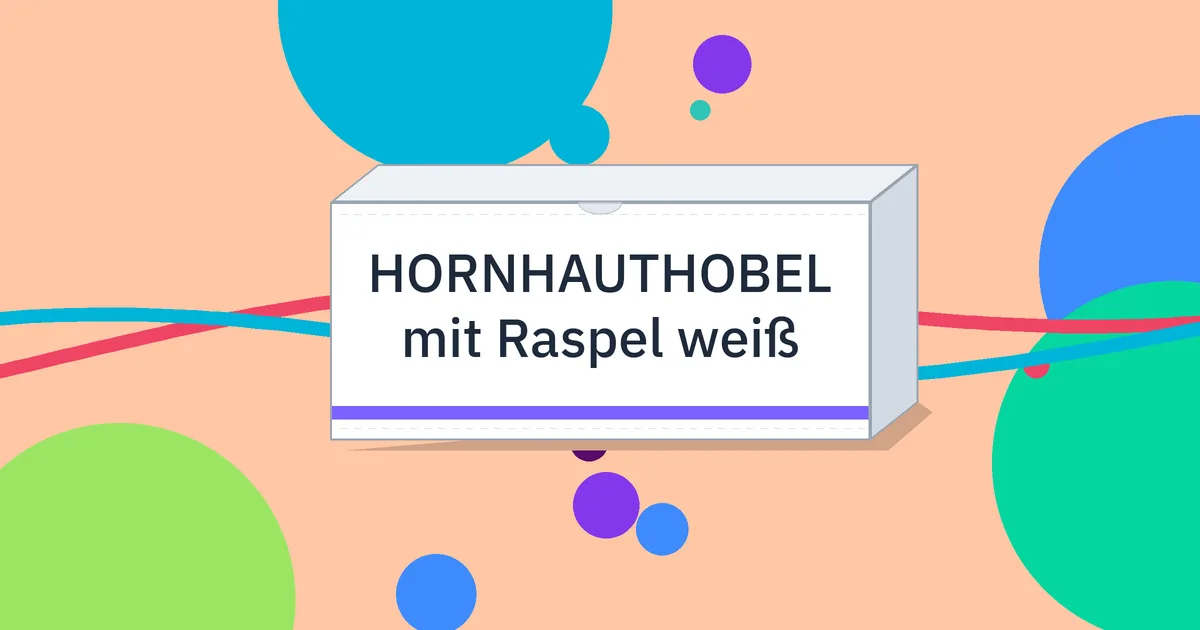 Symbolbild: Packung mit der Aufschrift HORNHAUTHOBEL mit Raspel weiß (PZN 01526431) – Verfügbarkeit und Bezug in Apotheken in Frankfurt am Main