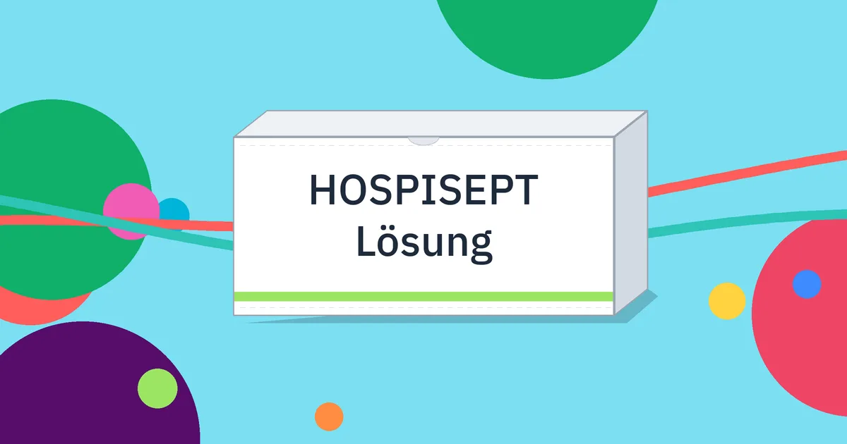 Symbolbild: Packung mit der Aufschrift HOSPISEPT Lösung (PZN 20413684) – Verfügbarkeit und Bezug in Apotheken in Frankfurt am Main