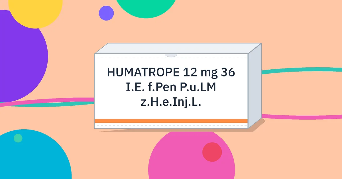 Symbolbild: Packung mit der Aufschrift HUMATROPE 12 mg 36 I.E. f.Pen P.u.LM z.H.e.Inj.L. (PZN 07237254) – Verfügbarkeit und Bezug in Apotheken in Frankfurt am Main