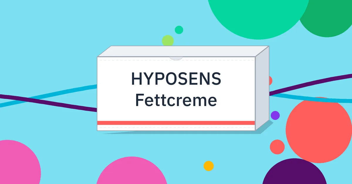 Symbolbild: Packung mit der Aufschrift HYPOSENS Fettcreme (PZN 04749172) – Verfügbarkeit und Bezug in Apotheken in Frankfurt am Main