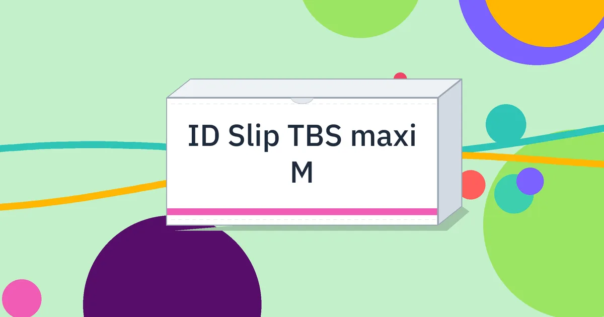Symbolbild: Packung mit der Aufschrift ID Slip TBS maxi M (PZN 16763421) – Verfügbarkeit und Bezug in Apotheken in Frankfurt am Main