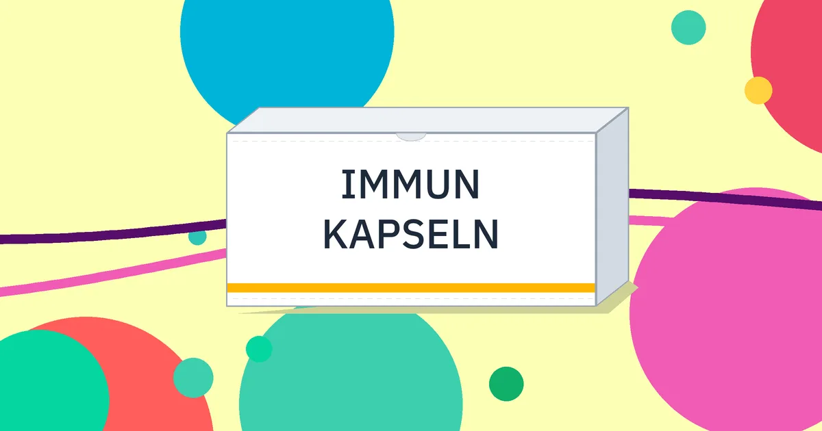 Symbolbild: Packung mit der Aufschrift IMMUN KAPSELN (PZN 15576094) – Verfügbarkeit und Bezug in Apotheken in Frankfurt am Main