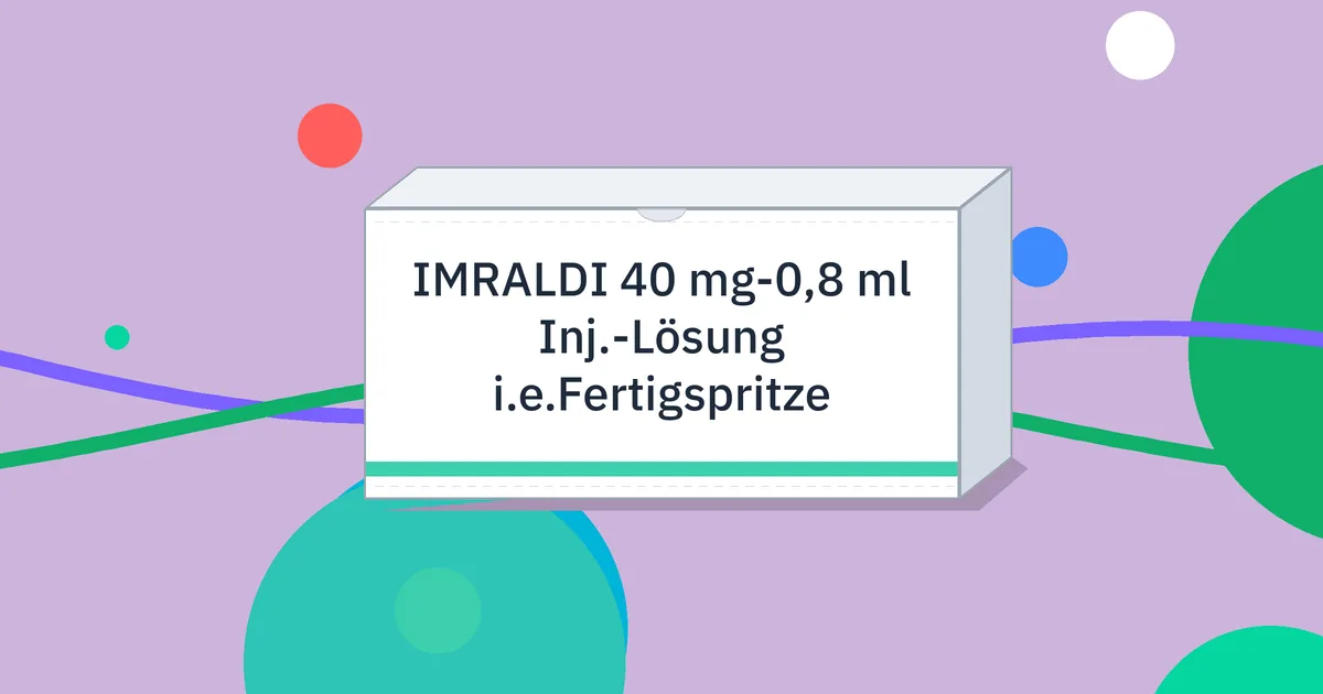 Symbolbild: Packung mit der Aufschrift IMRALDI 40 mg-0,8 ml Inj.-Lösung i.e.Fertigspritze (PZN 14448299) – Verfügbarkeit und Bezug in Apotheken in Frankfurt am Main