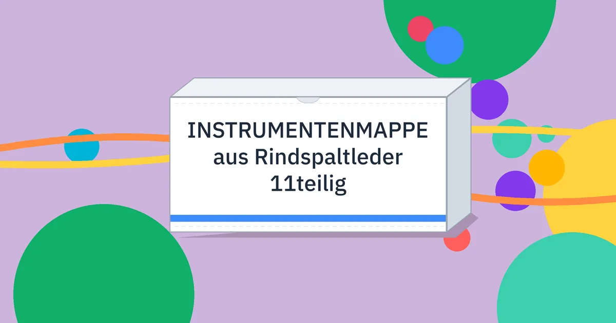 Symbolbild: Packung mit der Aufschrift INSTRUMENTENMAPPE aus Rindspaltleder 11teilig (PZN 17288577) – Verfügbarkeit und Bezug in Apotheken in Frankfurt am Main