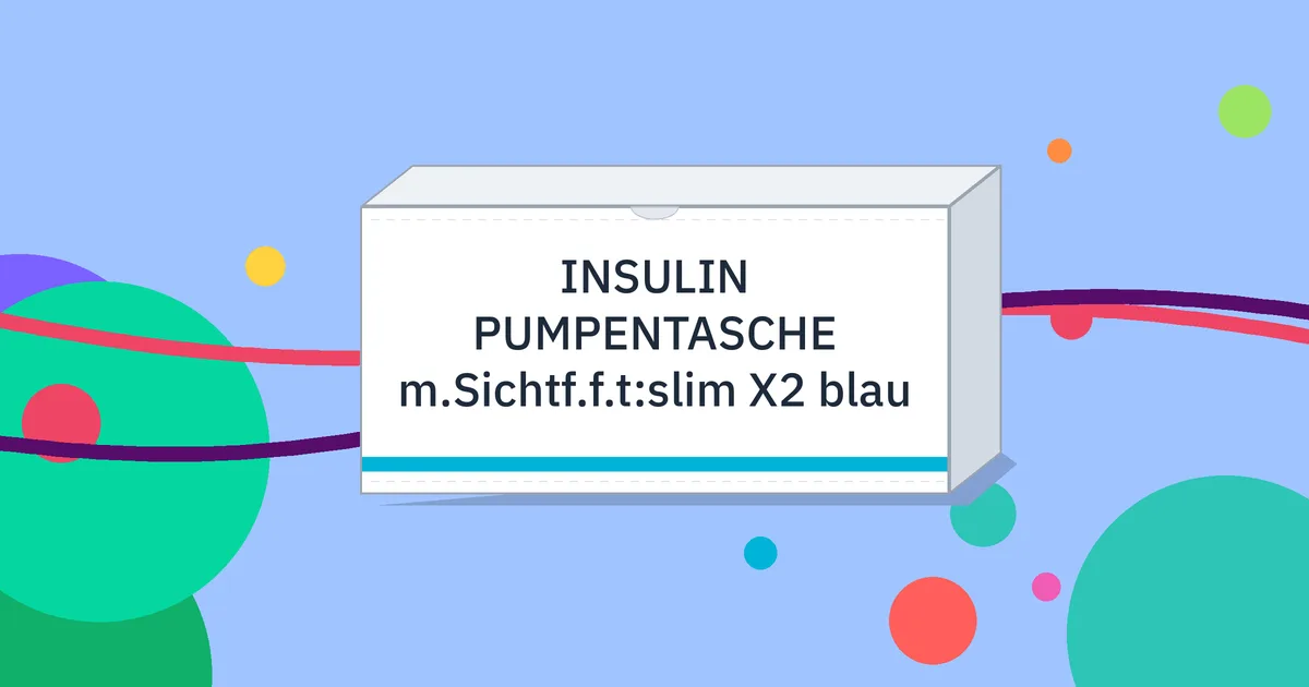 Symbolbild: Packung mit der Aufschrift INSULIN PUMPENTASCHE m.Sichtf.f.t:slim X2 blau (PZN 17370563) – Verfügbarkeit und Bezug in Apotheken in Frankfurt am Main