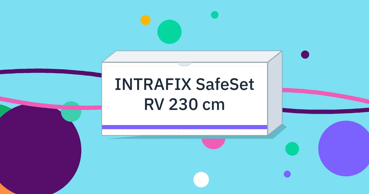 Symbolbild: Packung mit der Aufschrift INTRAFIX SafeSet RV 230 cm (PZN 17378607) – Verfügbarkeit und Bezug in Apotheken in Frankfurt am Main