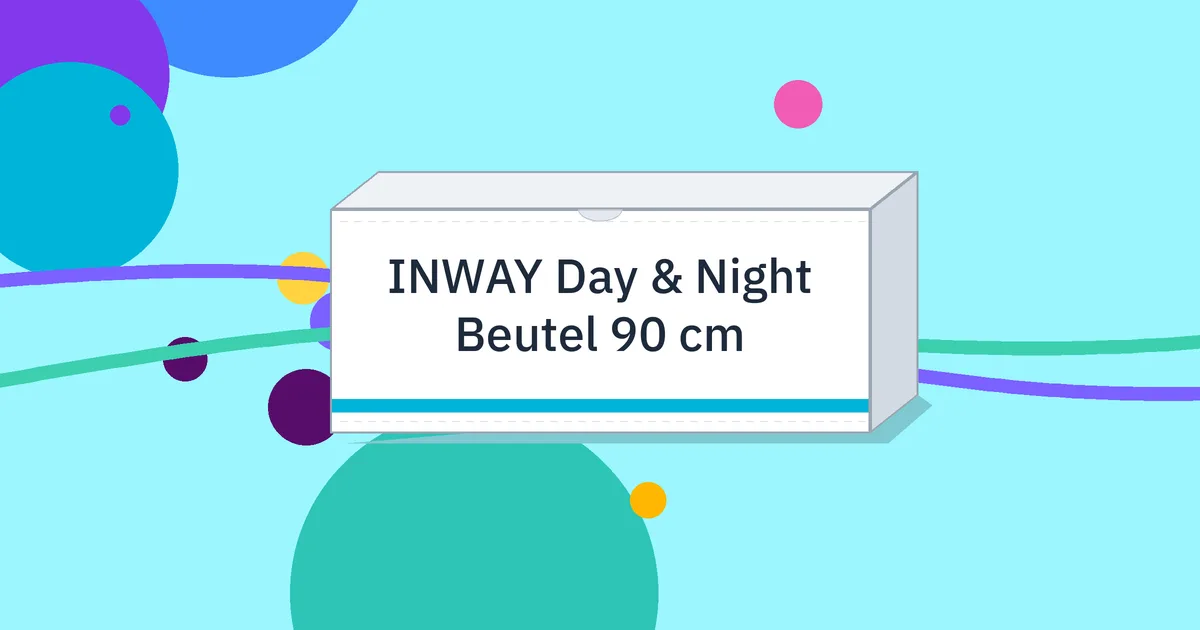 Symbolbild: Packung mit der Aufschrift INWAY Day & Night Beutel 90 cm (PZN 09084613) – Verfügbarkeit und Bezug in Apotheken in Frankfurt am Main