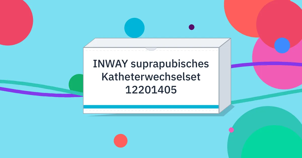 Symbolbild: Packung mit der Aufschrift INWAY suprapubisches Katheterwechselset 12201405 (PZN 05986170) – Verfügbarkeit und Bezug in Apotheken in Frankfurt am Main