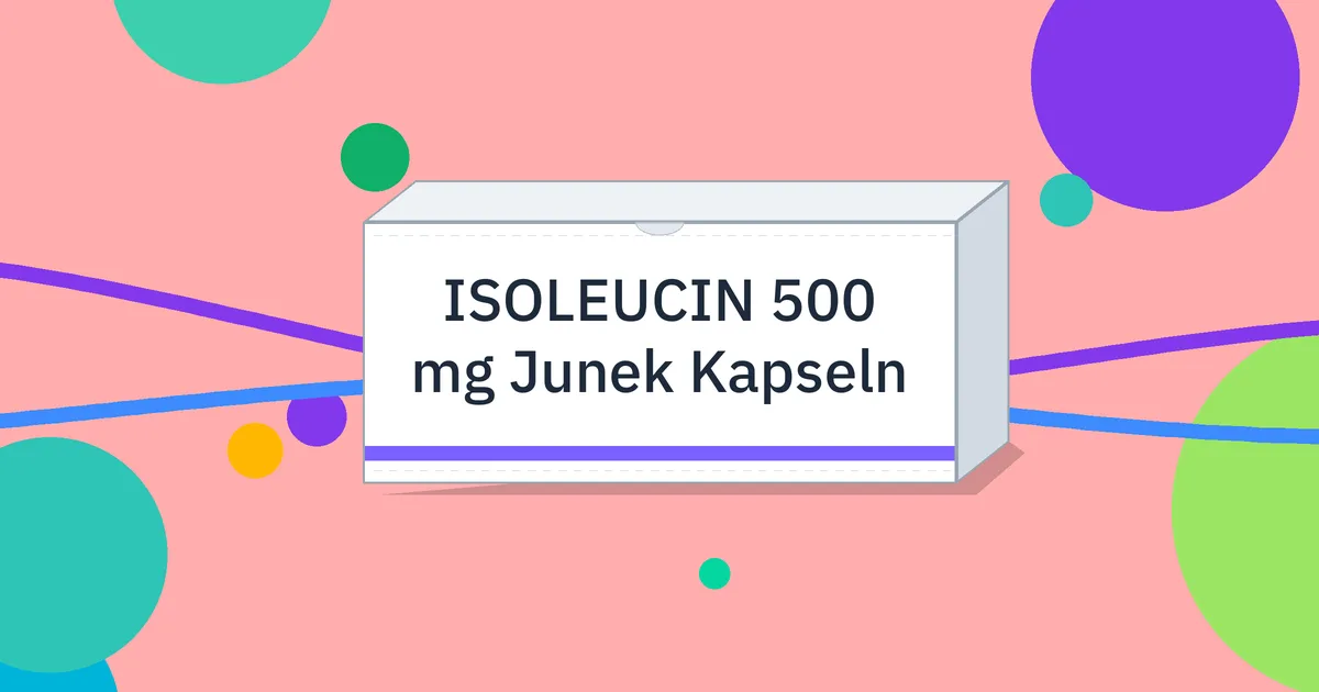 Symbolbild: Packung mit der Aufschrift ISOLEUCIN 500 mg Junek Kapseln (PZN 00133729) – Verfügbarkeit und Bezug in Apotheken in Frankfurt am Main