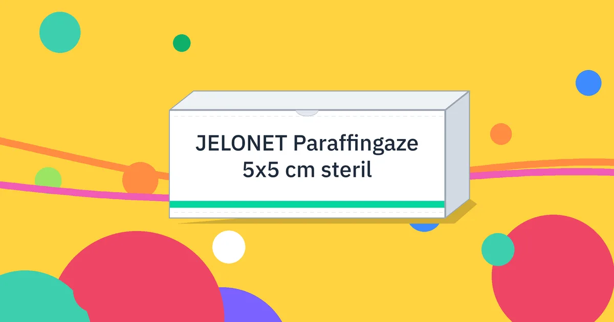 Symbolbild: Packung mit der Aufschrift JELONET Paraffingaze 5x5 cm steril (PZN 17381087) – Verfügbarkeit und Bezug in Apotheken in Frankfurt am Main
