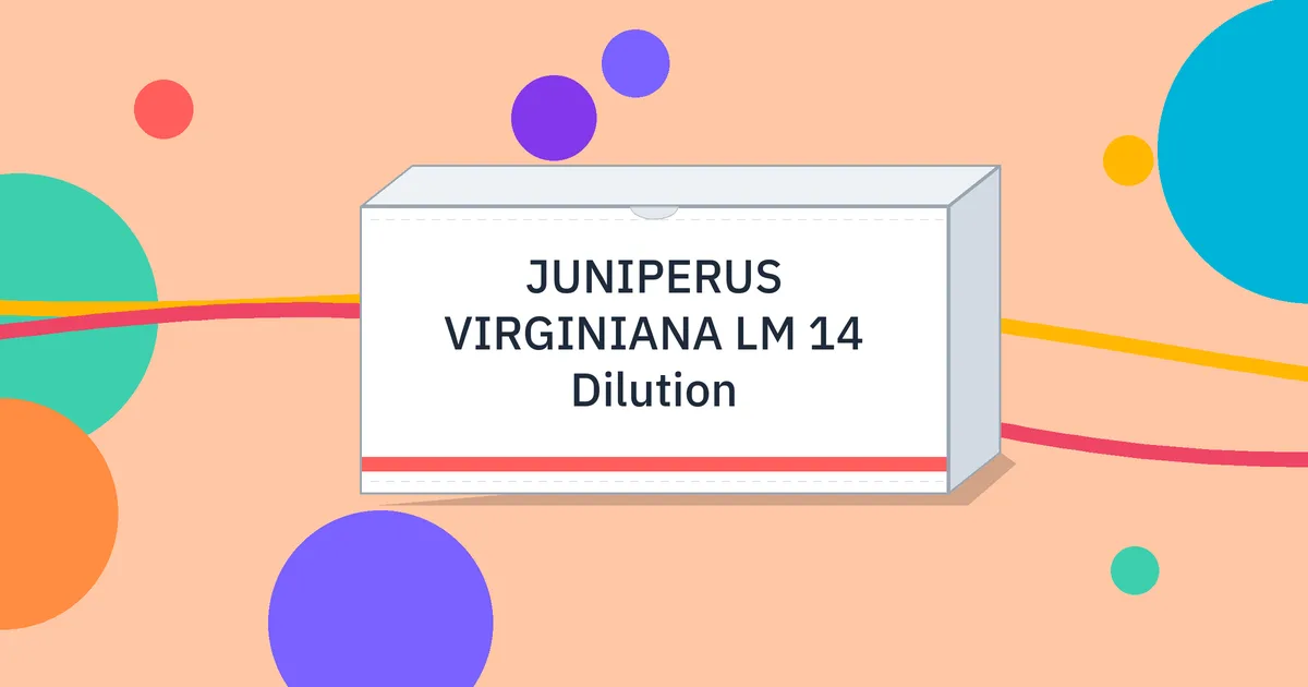 Symbolbild: Packung mit der Aufschrift JUNIPERUS VIRGINIANA LM 14 Dilution (PZN 13565117) – Verfügbarkeit und Bezug in Apotheken in Frankfurt am Main