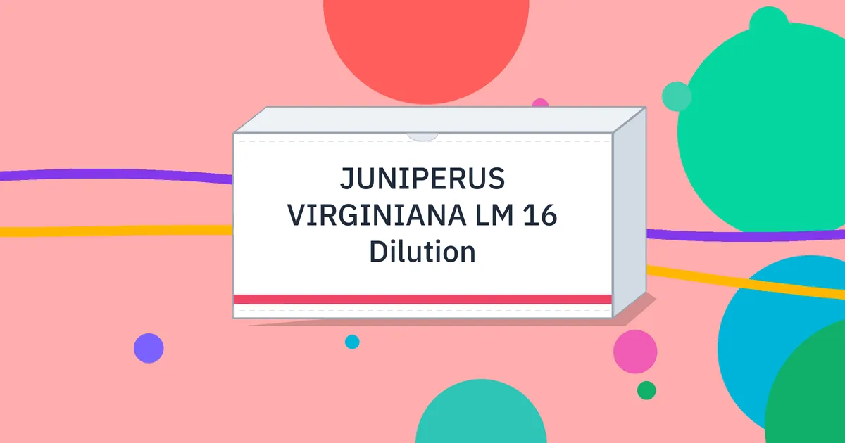 Symbolbild: Packung mit der Aufschrift JUNIPERUS VIRGINIANA LM 16 Dilution (PZN 13565146) – Verfügbarkeit und Bezug in Apotheken in Frankfurt am Main