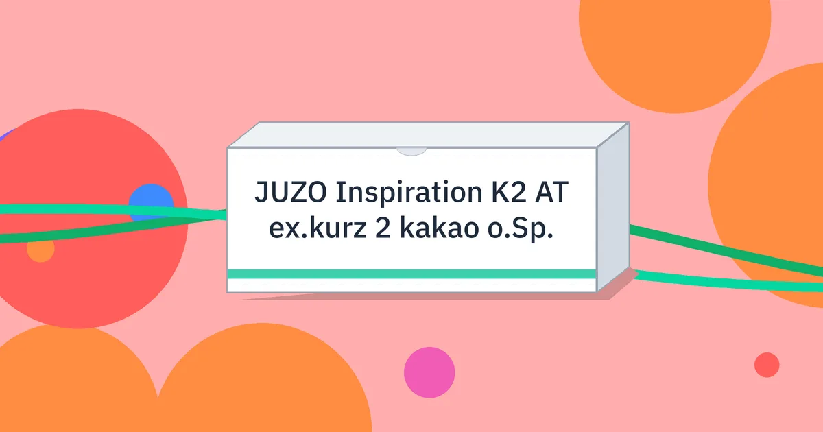 Symbolbild: Packung mit der Aufschrift JUZO Inspiration K2 AT ex.kurz 2 kakao o.Sp. (PZN 14931972) – Verfügbarkeit und Bezug in Apotheken in Frankfurt am Main