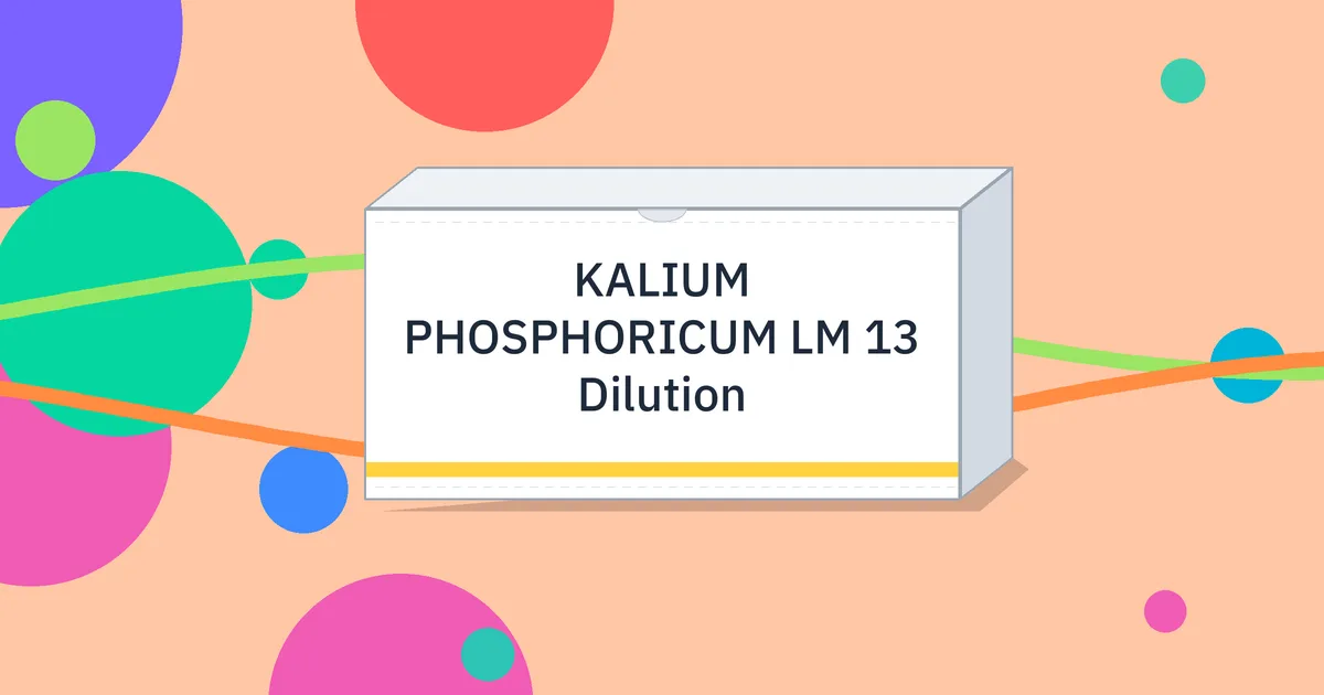 Symbolbild: Packung mit der Aufschrift KALIUM PHOSPHORICUM LM 13 Dilution (PZN 12924560) – Verfügbarkeit und Bezug in Apotheken in Frankfurt am Main