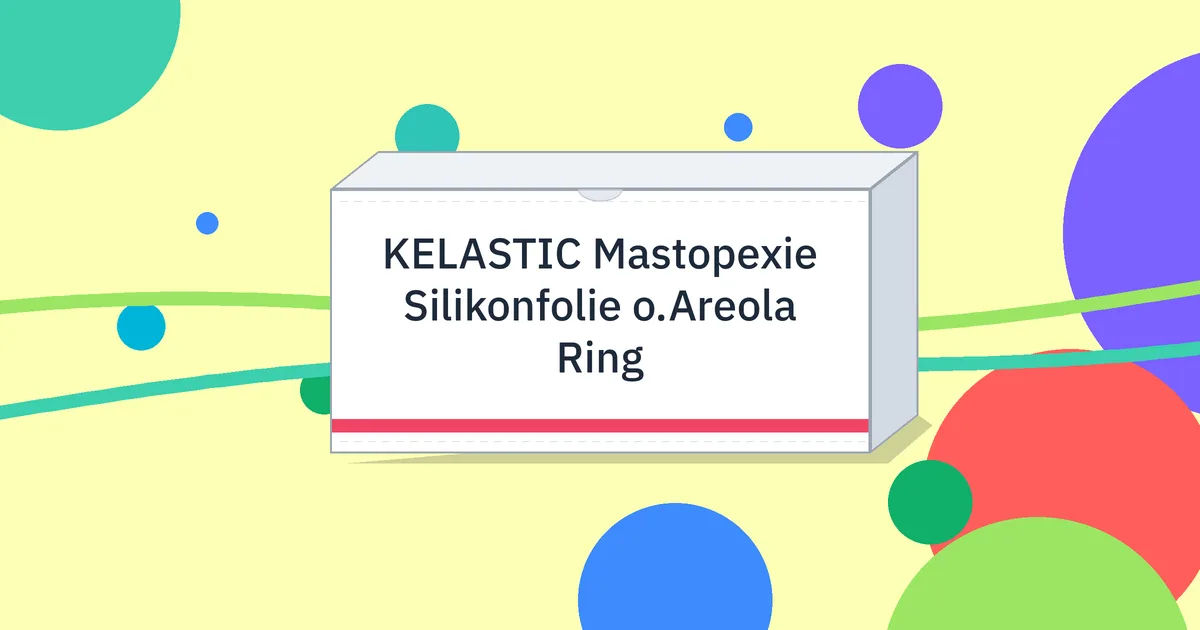Symbolbild: Packung mit der Aufschrift KELASTIC Mastopexie Silikonfolie o.Areola Ring (PZN 15578880) – Verfügbarkeit und Bezug in Apotheken in Frankfurt am Main