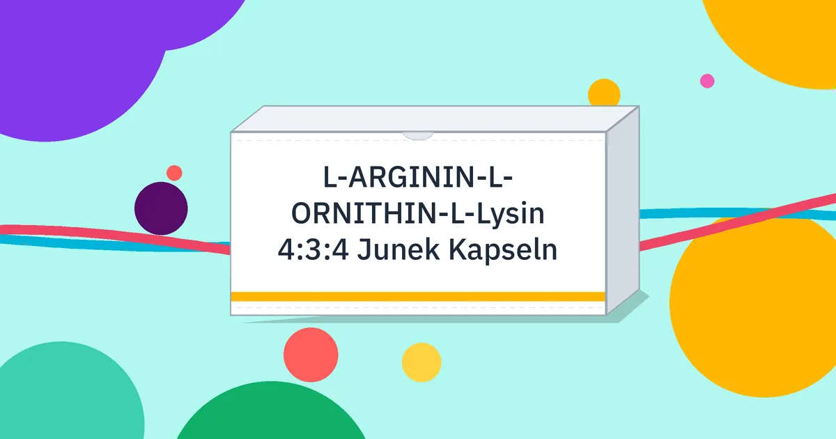Symbolbild: Packung mit der Aufschrift L-ARGININ-L-ORNITHIN-L-Lysin 4:3:4 Junek Kapseln (PZN 00138460) – Verfügbarkeit und Bezug in Apotheken in Frankfurt am Main