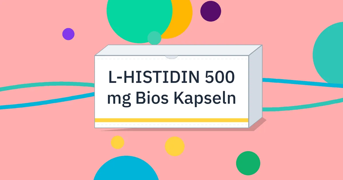 Symbolbild: Packung mit der Aufschrift L-HISTIDIN 500 mg Bios Kapseln (PZN 04802386) – Verfügbarkeit und Bezug in Apotheken in Frankfurt am Main