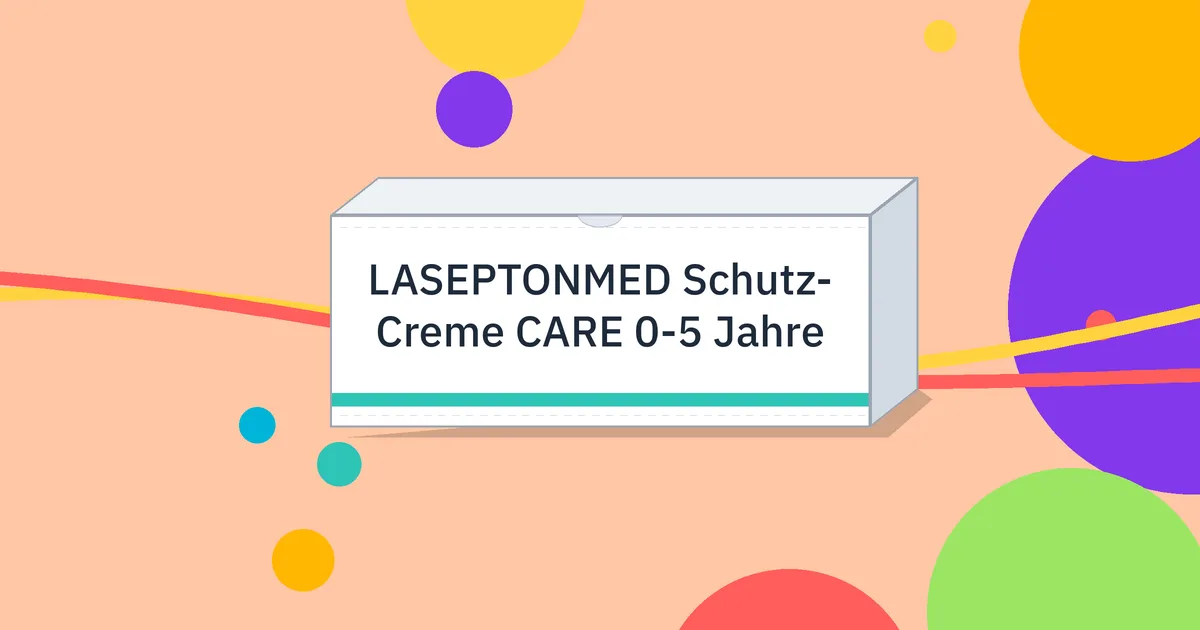 Symbolbild: Packung mit der Aufschrift LASEPTONMED Schutz-Creme CARE 0-5 Jahre (PZN 11004863) – Verfügbarkeit und Bezug in Apotheken in Frankfurt am Main
