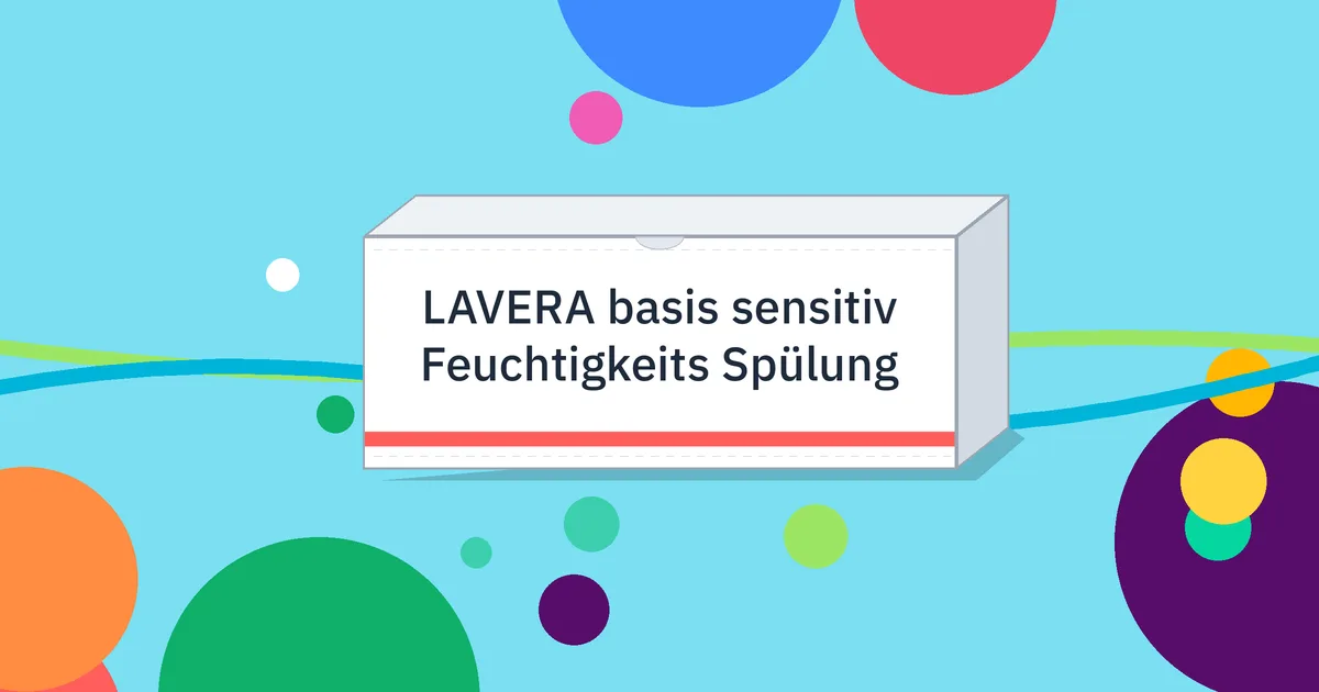 Symbolbild: Packung mit der Aufschrift LAVERA basis sensitiv Feuchtigkeits Spülung (PZN 16035791) – Verfügbarkeit und Bezug in Apotheken in Frankfurt am Main