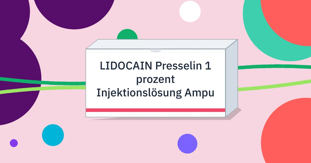 Symbolbild: Packung mit der Aufschrift LIDOCAIN Presselin 1 prozent Injektionslösung Ampu (PZN 04307089) – Verfügbarkeit und Bezug in Apotheken in Frankfurt am Main