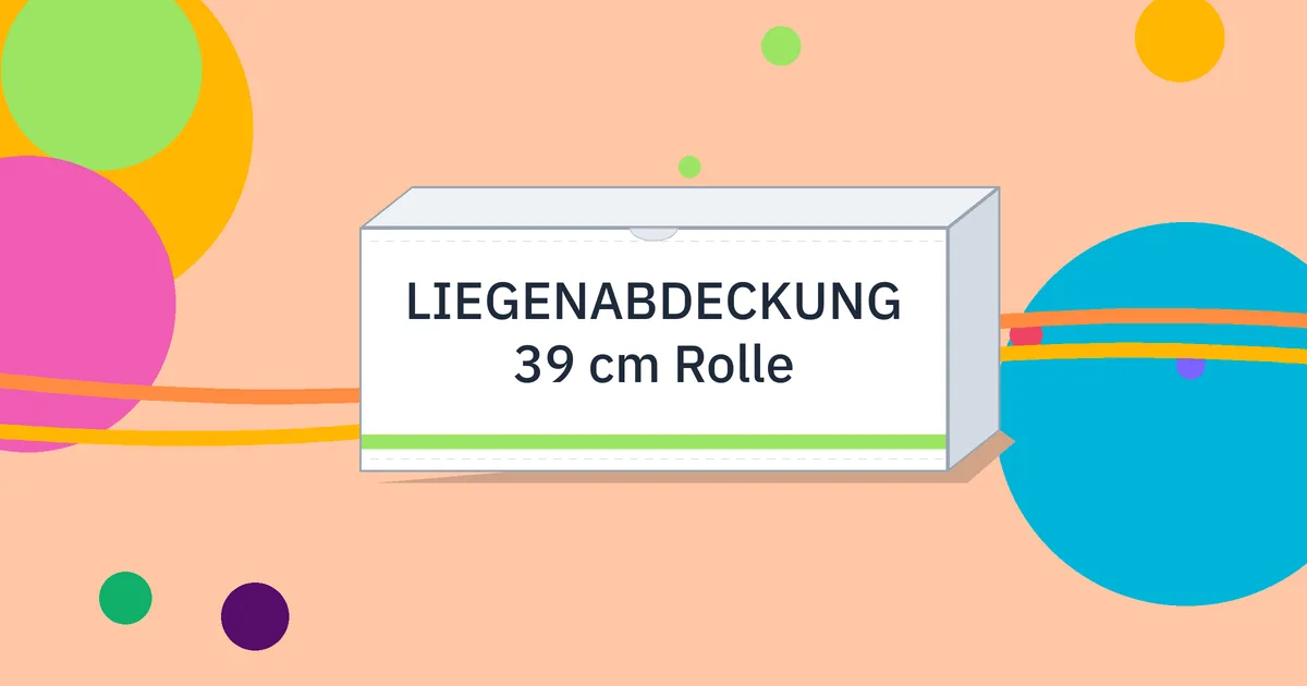 Symbolbild: Packung mit der Aufschrift LIEGENABDECKUNG 39 cm Rolle (PZN 04118603) – Verfügbarkeit und Bezug in Apotheken in Frankfurt am Main