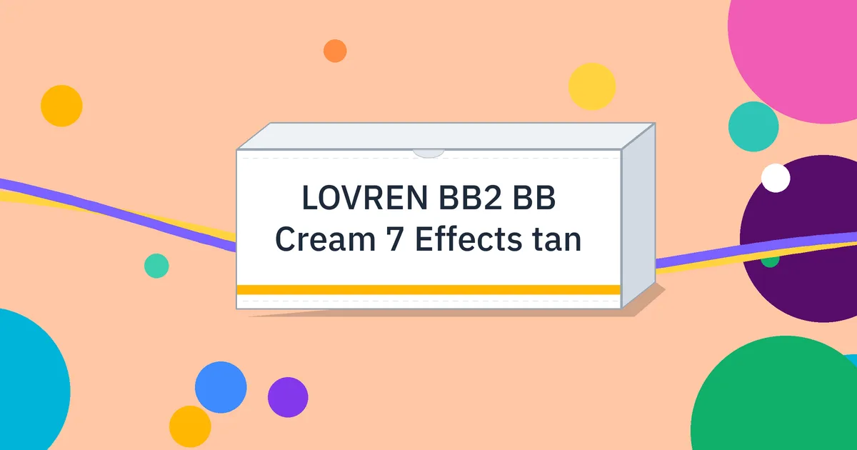 Symbolbild: Packung mit der Aufschrift LOVREN BB2 BB Cream 7 Effects tan (PZN 20030316) – Verfügbarkeit und Bezug in Apotheken in Frankfurt am Main