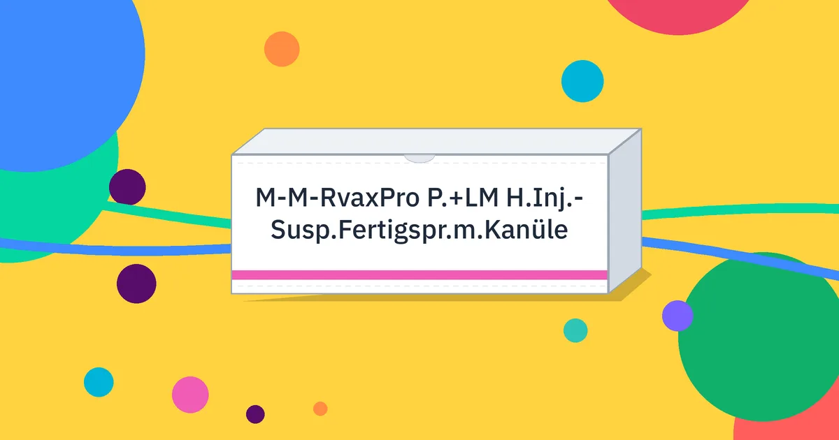 Symbolbild: Packung mit der Aufschrift M-M-RvaxPro P.+LM H.Inj.-Susp.Fertigspr.m.Kanüle (PZN 06900733) – Verfügbarkeit und Bezug in Apotheken in Frankfurt am Main