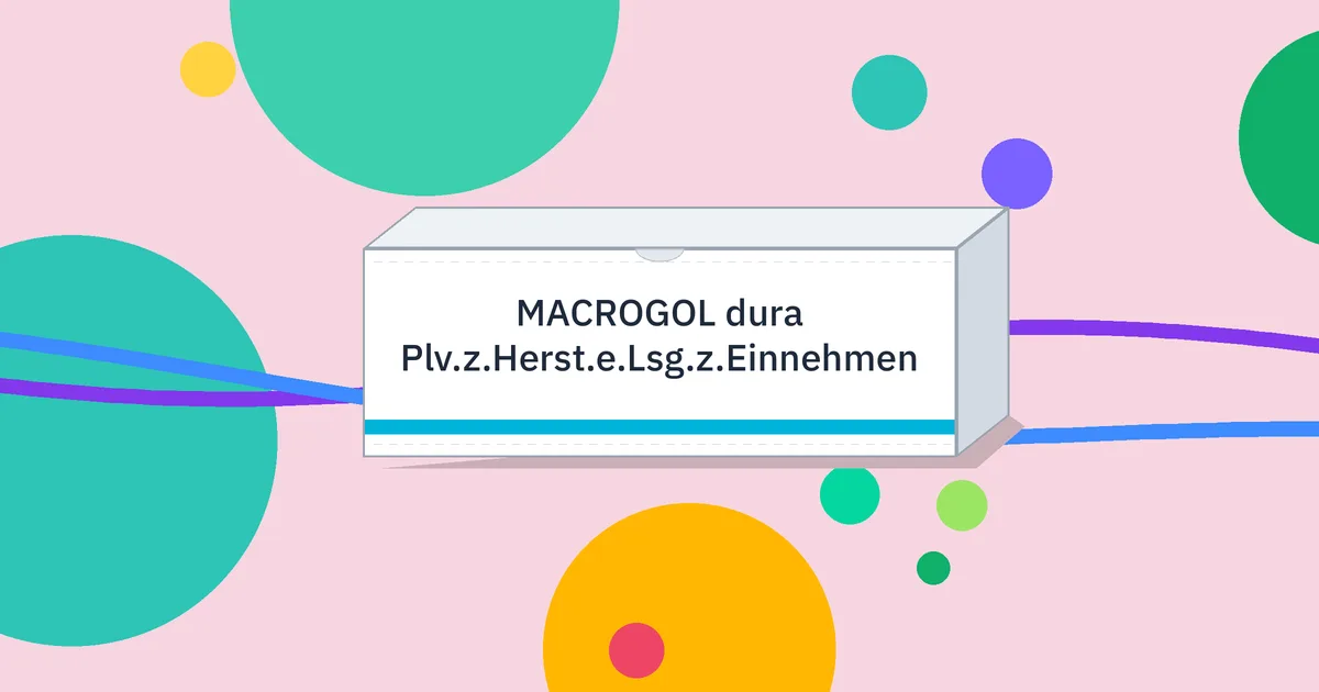 Symbolbild: Packung mit der Aufschrift MACROGOL dura Plv.z.Herst.e.Lsg.z.Einnehmen (PZN 07235901) – Verfügbarkeit und Bezug in Apotheken in Frankfurt am Main