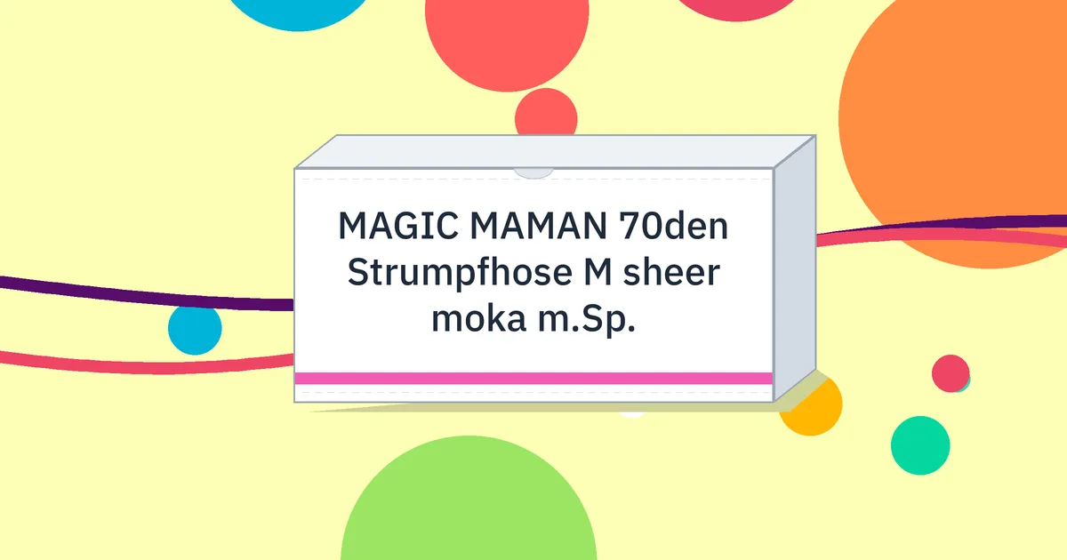 Symbolbild: Packung mit der Aufschrift MAGIC MAMAN 70den Strumpfhose M sheer moka m.Sp. (PZN 16190416) – Verfügbarkeit und Bezug in Apotheken in Frankfurt am Main