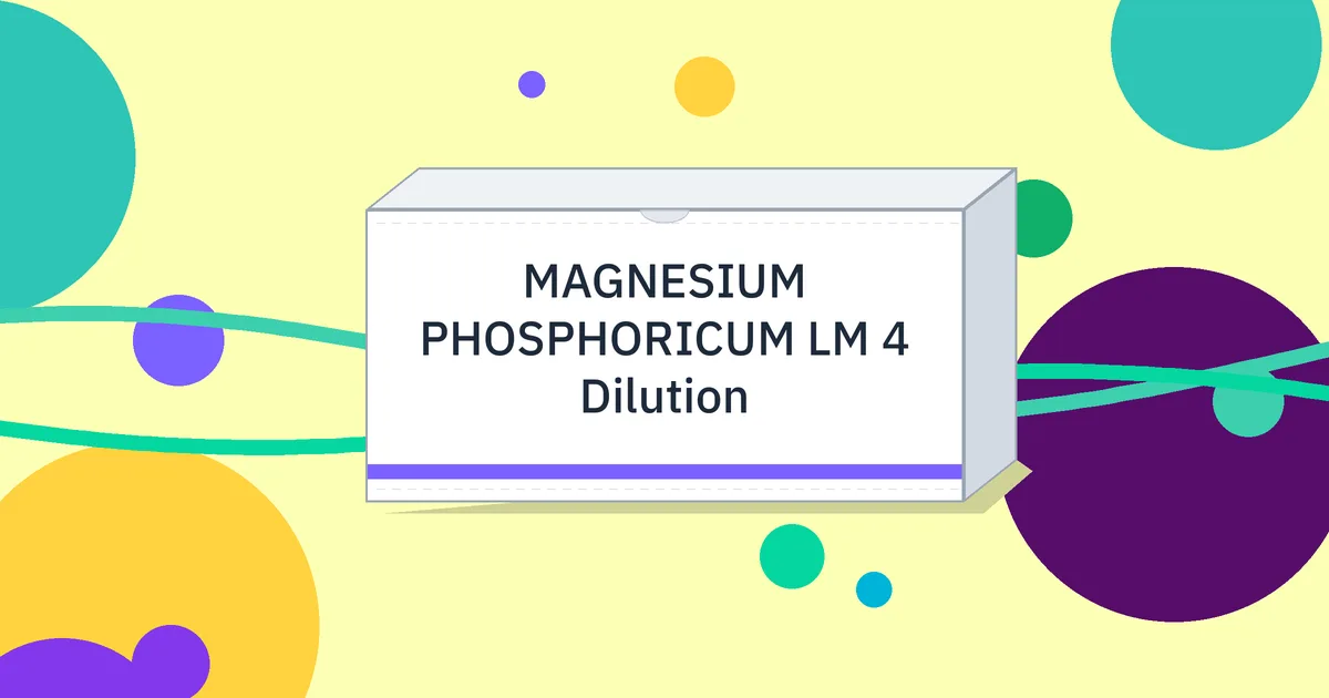 Symbolbild: Packung mit der Aufschrift MAGNESIUM PHOSPHORICUM LM 4 Dilution (PZN 12939165) – Verfügbarkeit und Bezug in Apotheken in Frankfurt am Main