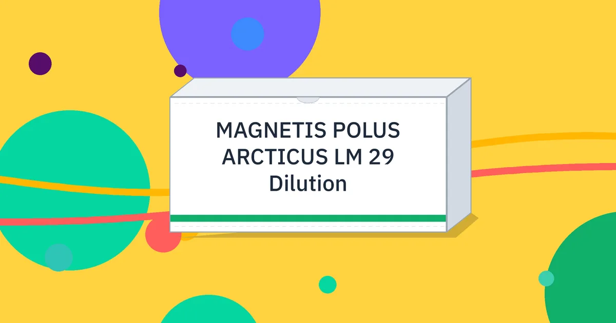 Symbolbild: Packung mit der Aufschrift MAGNETIS POLUS ARCTICUS LM 29 Dilution (PZN 12941156) – Verfügbarkeit und Bezug in Apotheken in Frankfurt am Main