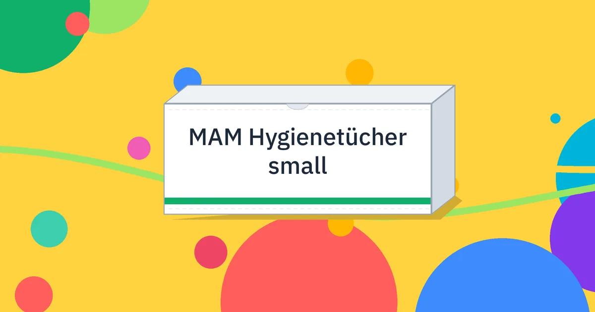 Symbolbild: Packung mit der Aufschrift MAM Hygienetücher small (PZN 14399218) – Verfügbarkeit und Bezug in Apotheken in Frankfurt am Main