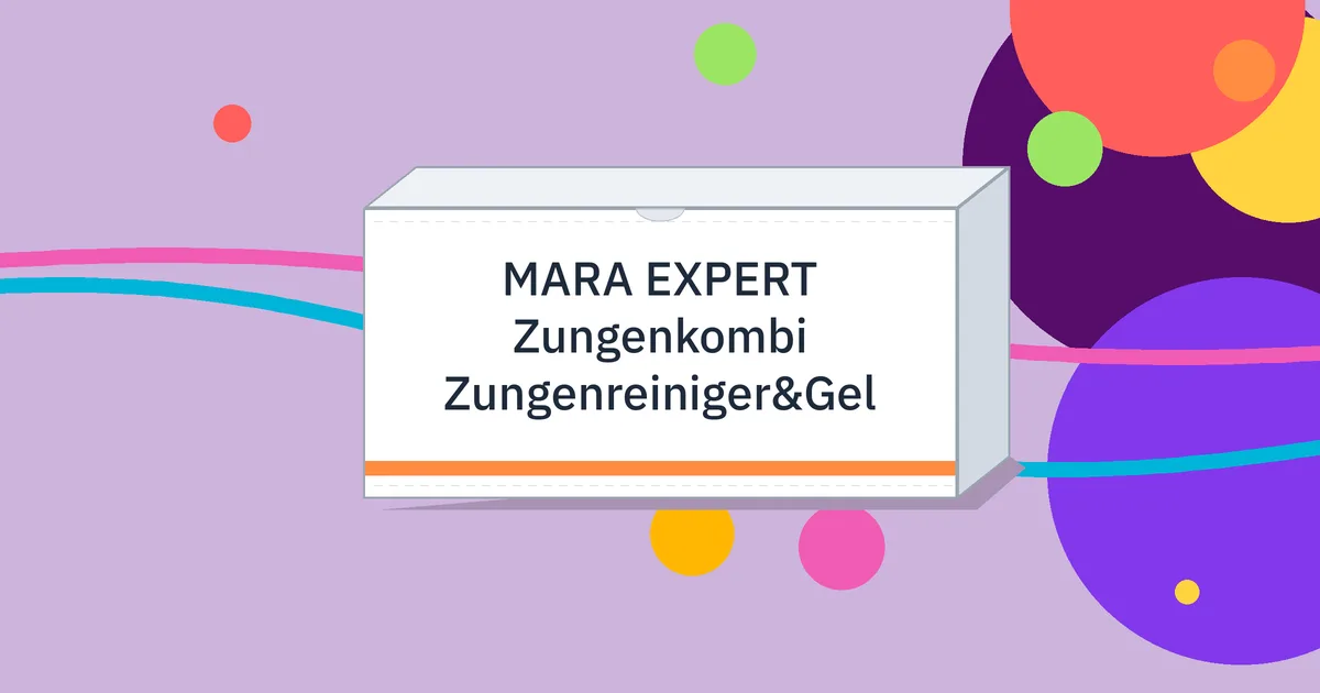 Symbolbild: Packung mit der Aufschrift MARA EXPERT Zungenkombi Zungenreiniger&Gel (PZN 18457579) – Verfügbarkeit und Bezug in Apotheken in Frankfurt am Main