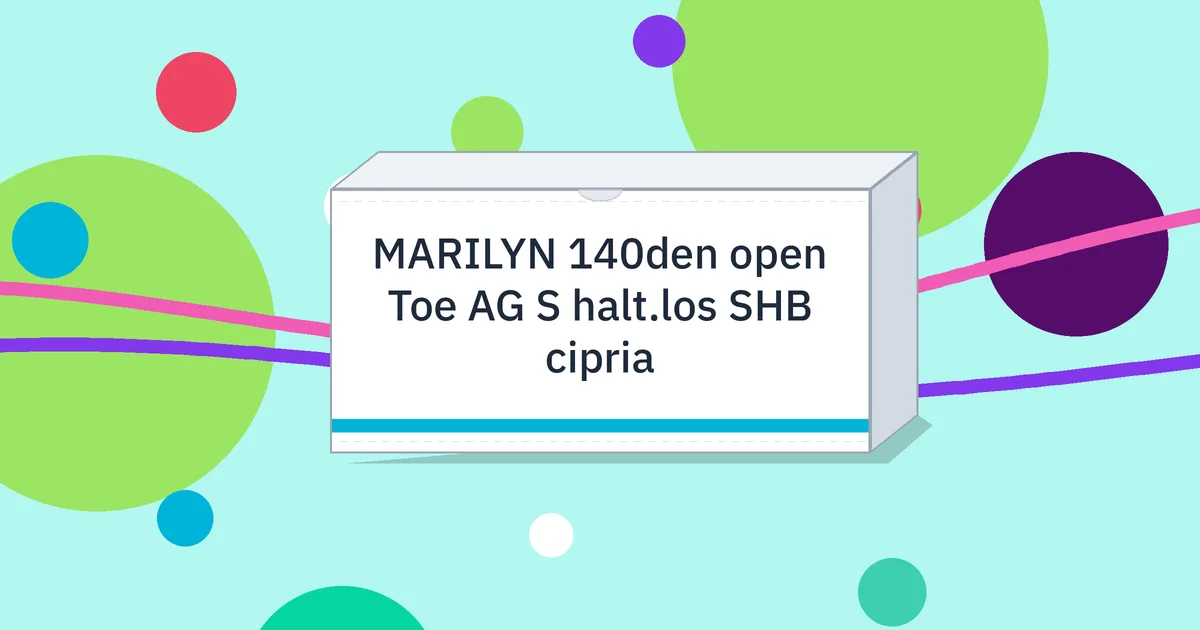 Symbolbild: Packung mit der Aufschrift MARILYN 140den open Toe AG S halt.los SHB cipria (PZN 16187940) – Verfügbarkeit und Bezug in Apotheken in Frankfurt am Main
