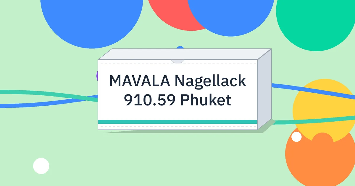 Symbolbild: Packung mit der Aufschrift MAVALA Nagellack 910.59 Phuket (PZN 16496871) – Verfügbarkeit und Bezug in Apotheken in Frankfurt am Main